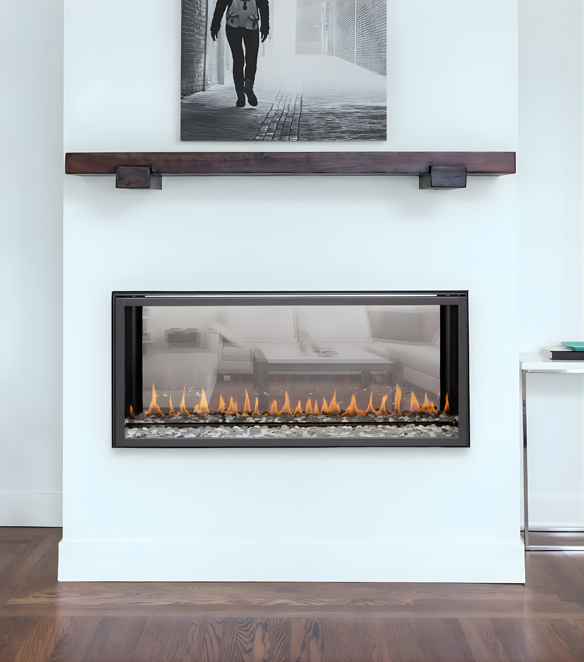 Montigo EXEMPLAR Double Sided Glass See Through Gas Fireplace Inserts ...