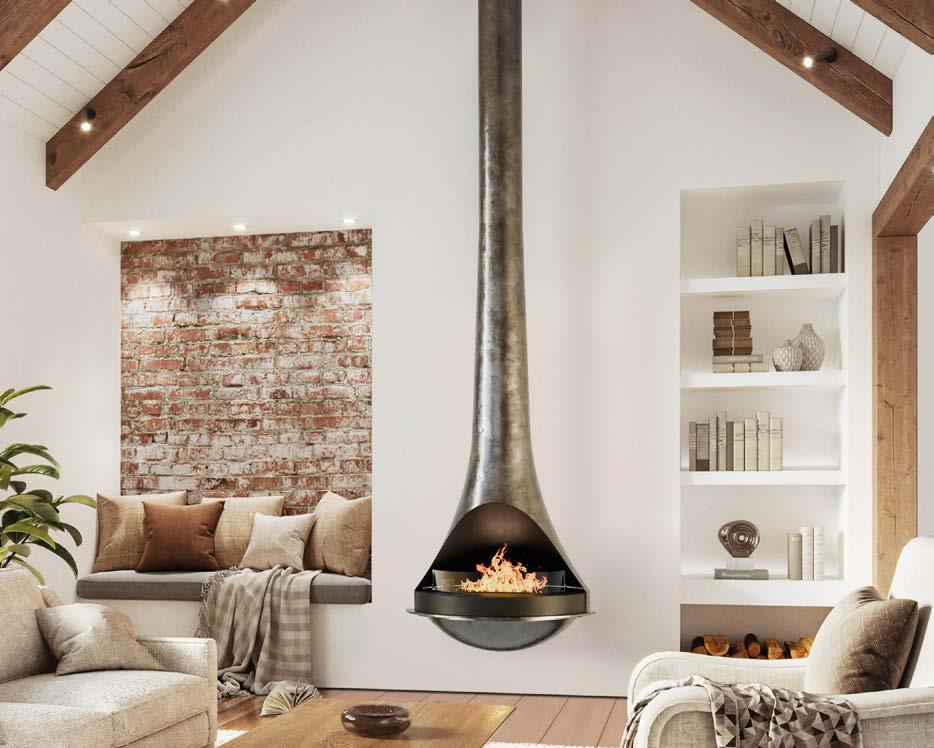 Vita Lucija Suspended Gas Fireplace | Focus Gyrofocus Alternative ...